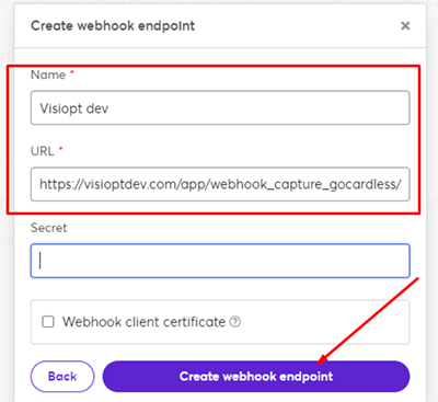 Connect Payment Processor: GoCardless Using Webhooks – Visiopt